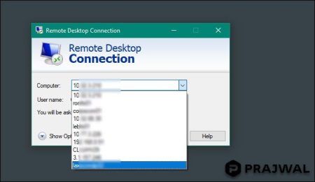 How to Clear RDP Connections History in Windows - Prajwal.org