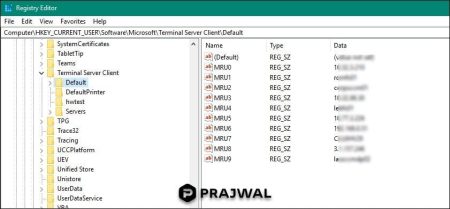 How to Clear RDP Connections History in Windows - Prajwal.org