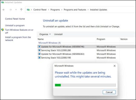 How to Uninstall Windows 11 Cumulative Update - Prajwal.org
