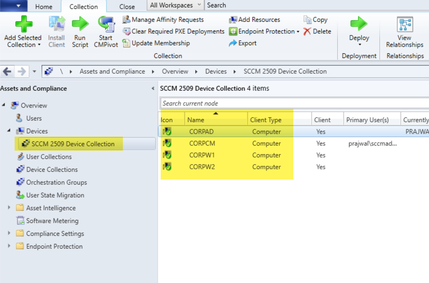 SCCM 2509 Device Collection for Clients - Prajwal.org